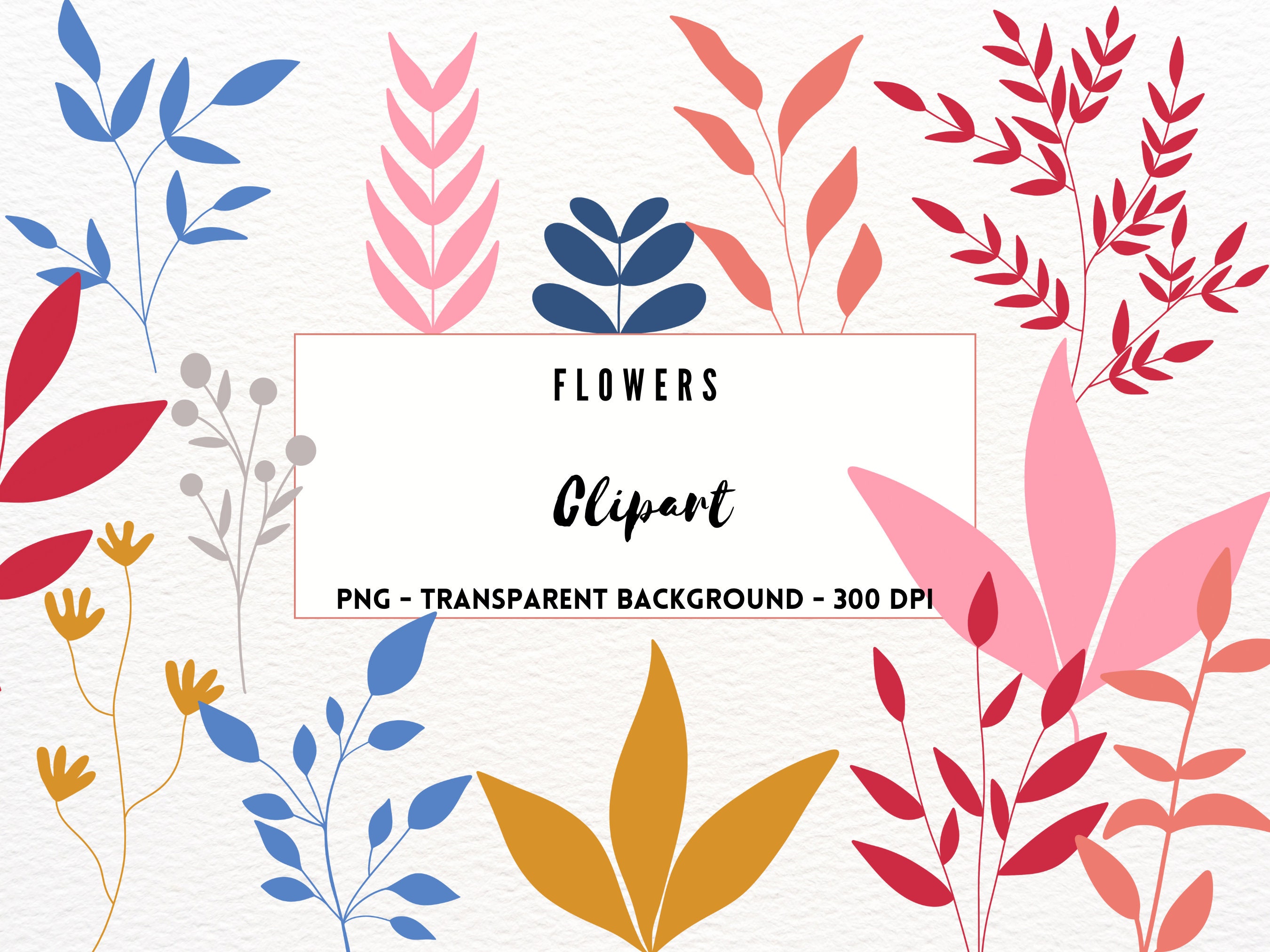 Flowers Clipart Bundle Wildflowers Hand Drawn Birth Flower - Etsy