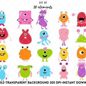 Monsters Clipart PNG Cute Monsters Clipart PNG Monsters Clip Art ...