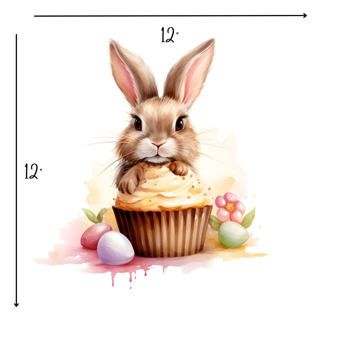 Easter Cupcake Clipart, Watercolor Easter, Cupcake Clipart, Easter ...