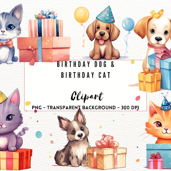 Clipart Dog Birthday - Etsy