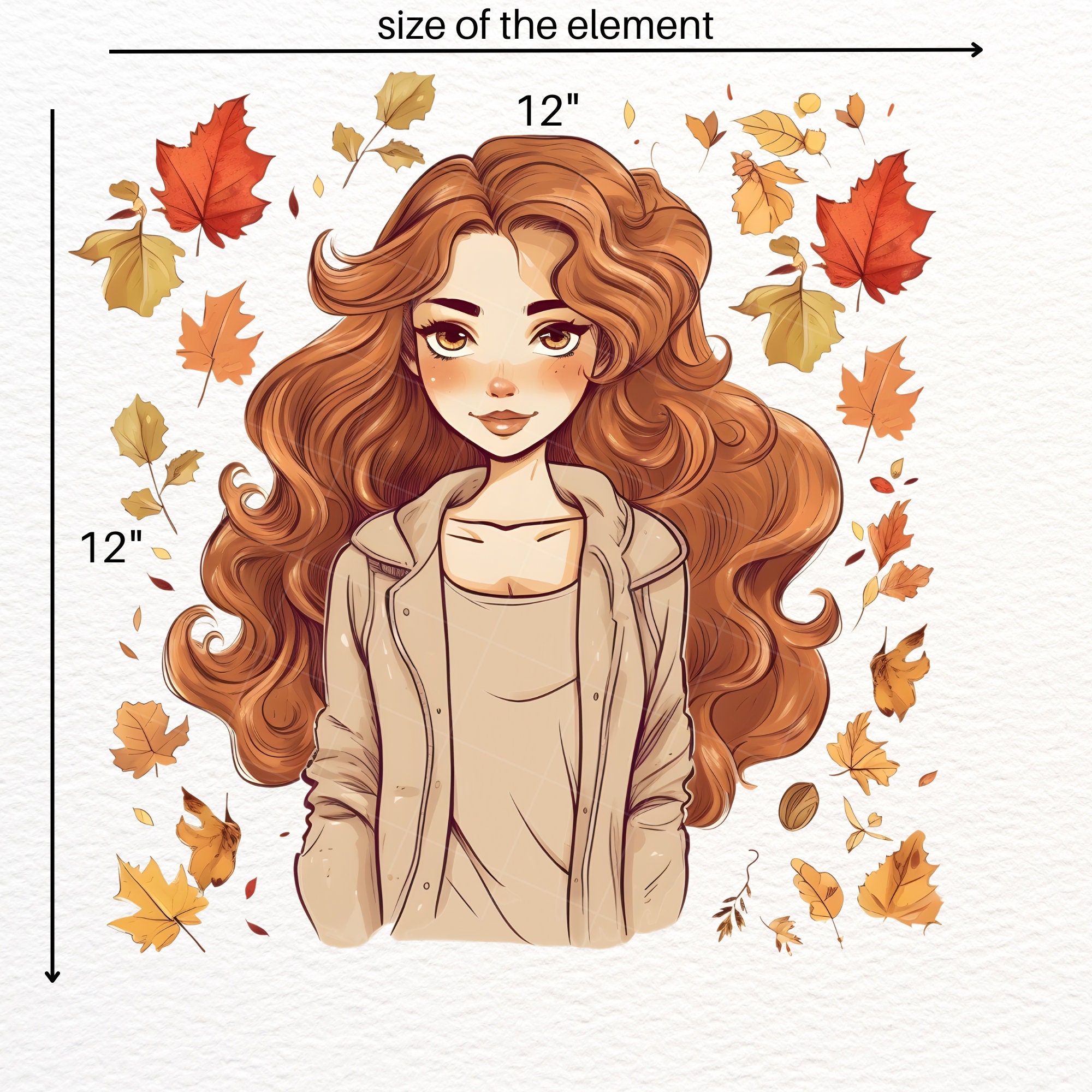 Girl Fall Png Designs Woman in the Fall Graphic Designs for - Etsy