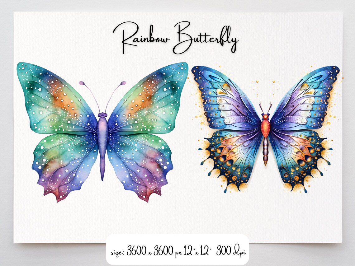 Rainbow Butterfly Clipart, Butterfly PNG, High Quality Butterfly Clip ...
