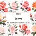 Roses Clipart Pastel Roses Clipart Watercolor Roses Clipart - Etsy