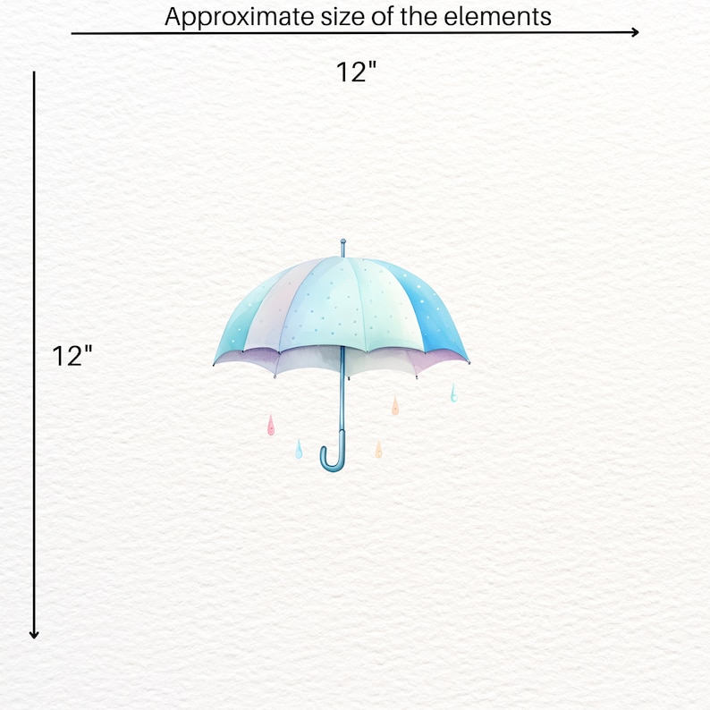 Umbrellas Clipart Pastel Umbrella Clip Art Rainy Day Umbrellas Weather ...