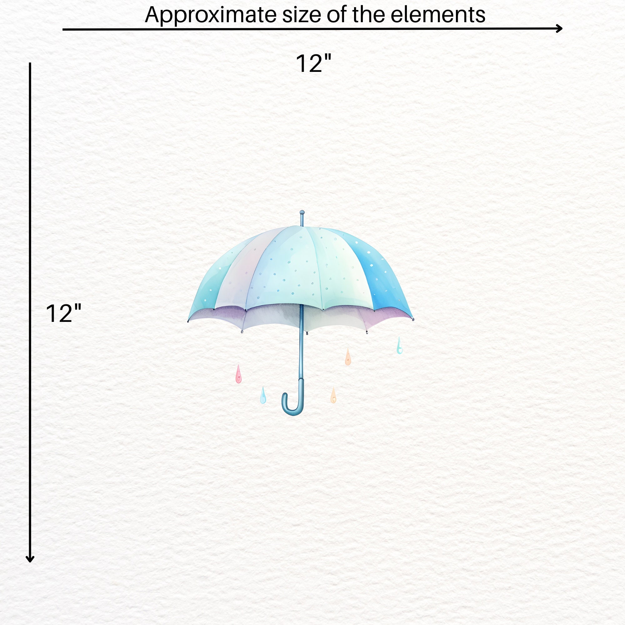 Umbrellas Clipart Pastel Umbrella Clip Art Rainy Day Umbrellas Weather ...