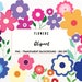 Flowers Clipart Set Colorful Floral Clipart Sublimation Flowers PNG ...