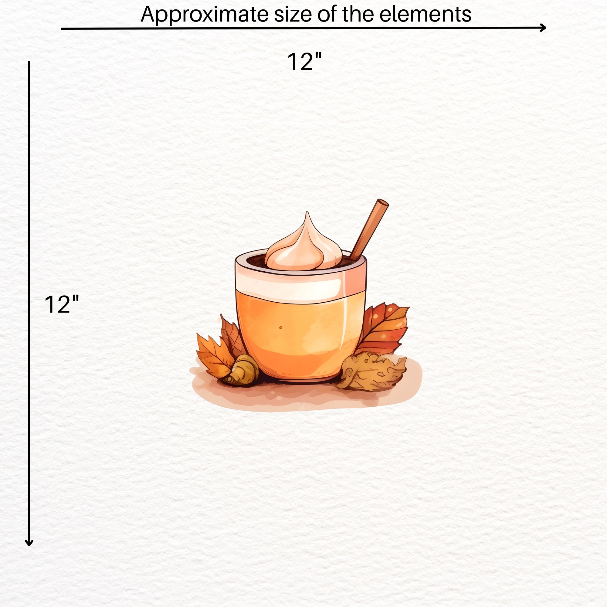 Pumpkin Spice Clipart Pumpkin Coffee Clipart Watercolor Pumpkin Clipart ...