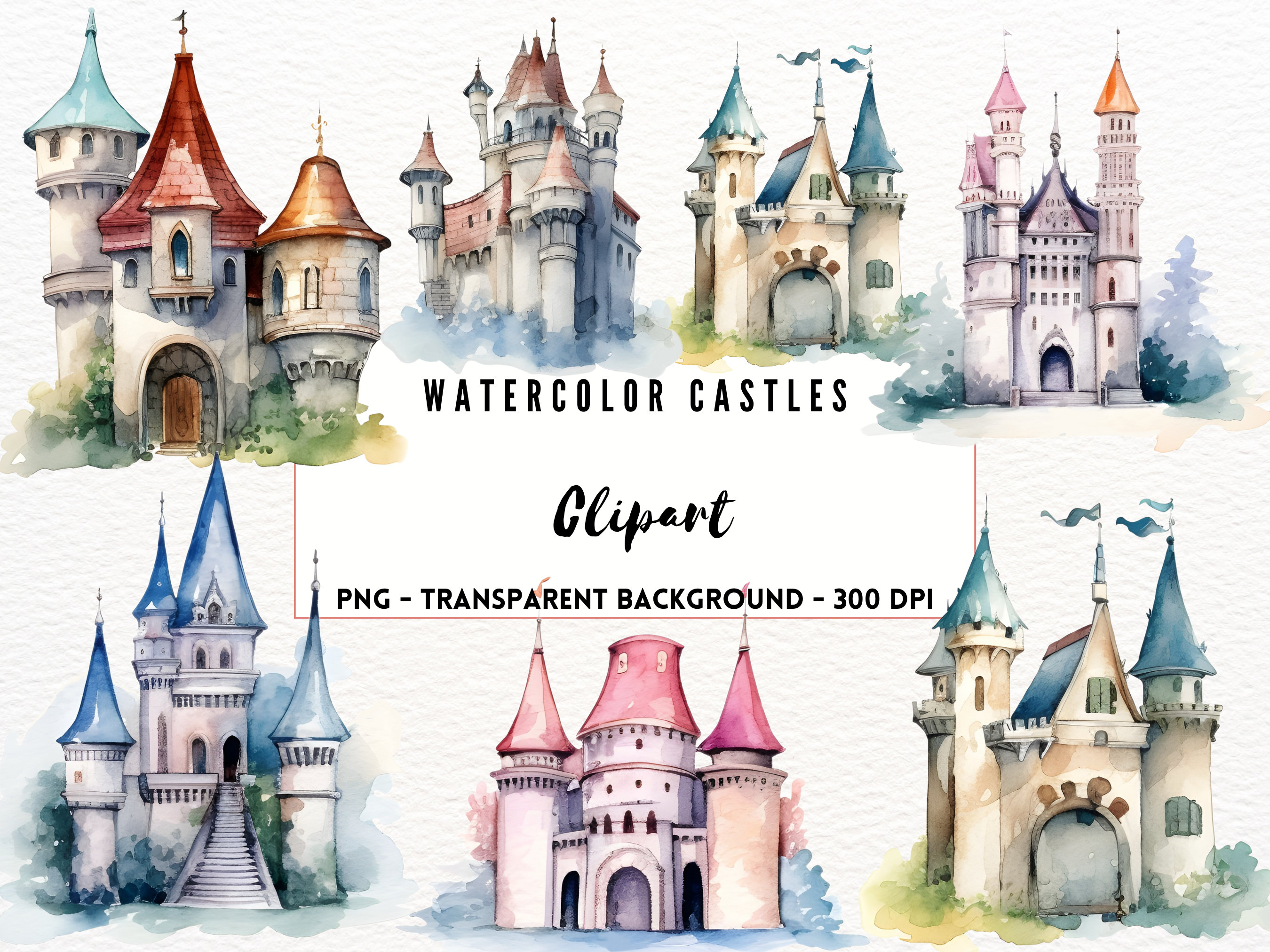 Watercolor Castle Clipart Castles PNG Clipart Architecture Watercolor ...
