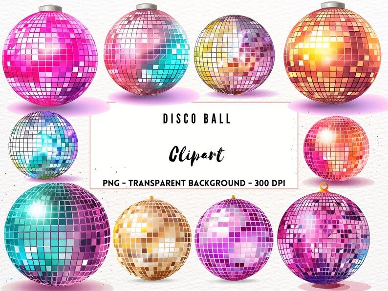 Disco Ball Clipart PNG Groovy Disco Party Retro Dance Party PNG Clipart ...