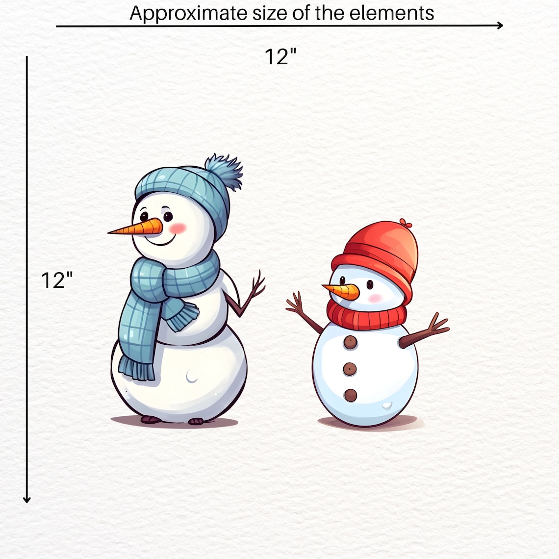 Snowman Png Clipart Retro Snowman Clip Art Christmas Clipart - Etsy