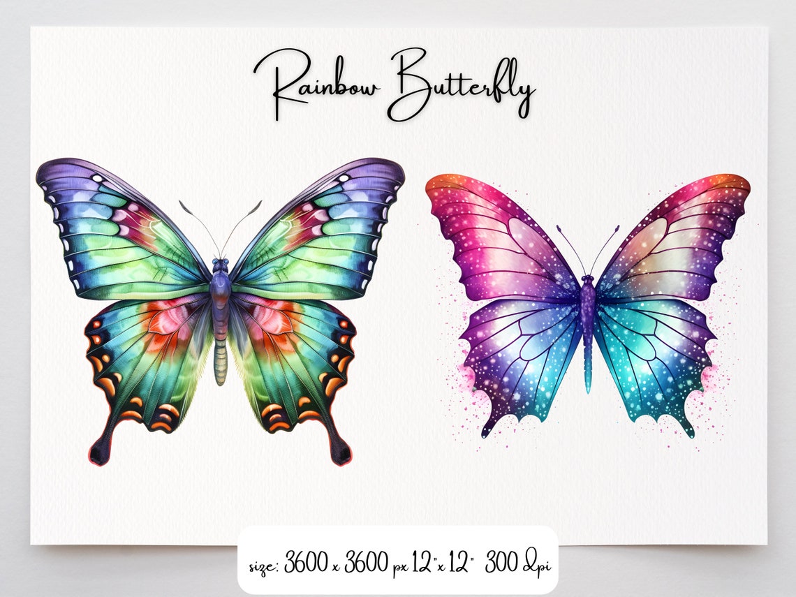 Rainbow Butterfly Clipart, Butterfly PNG, High Quality Butterfly Clip ...