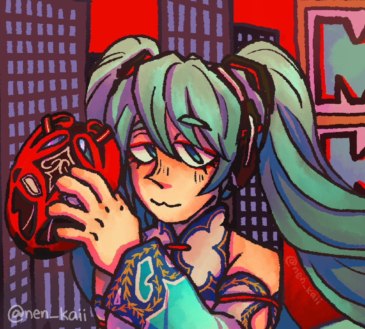 Hatsune Miku Art Print - Etsy