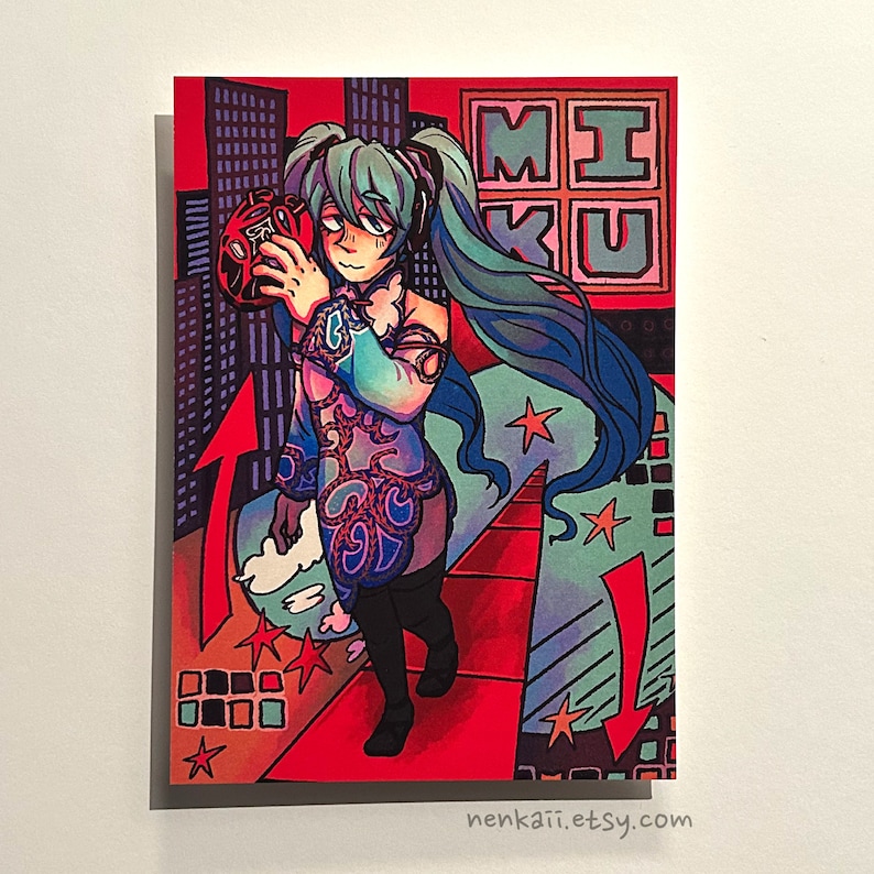 Hatsune Miku Art Print - Etsy