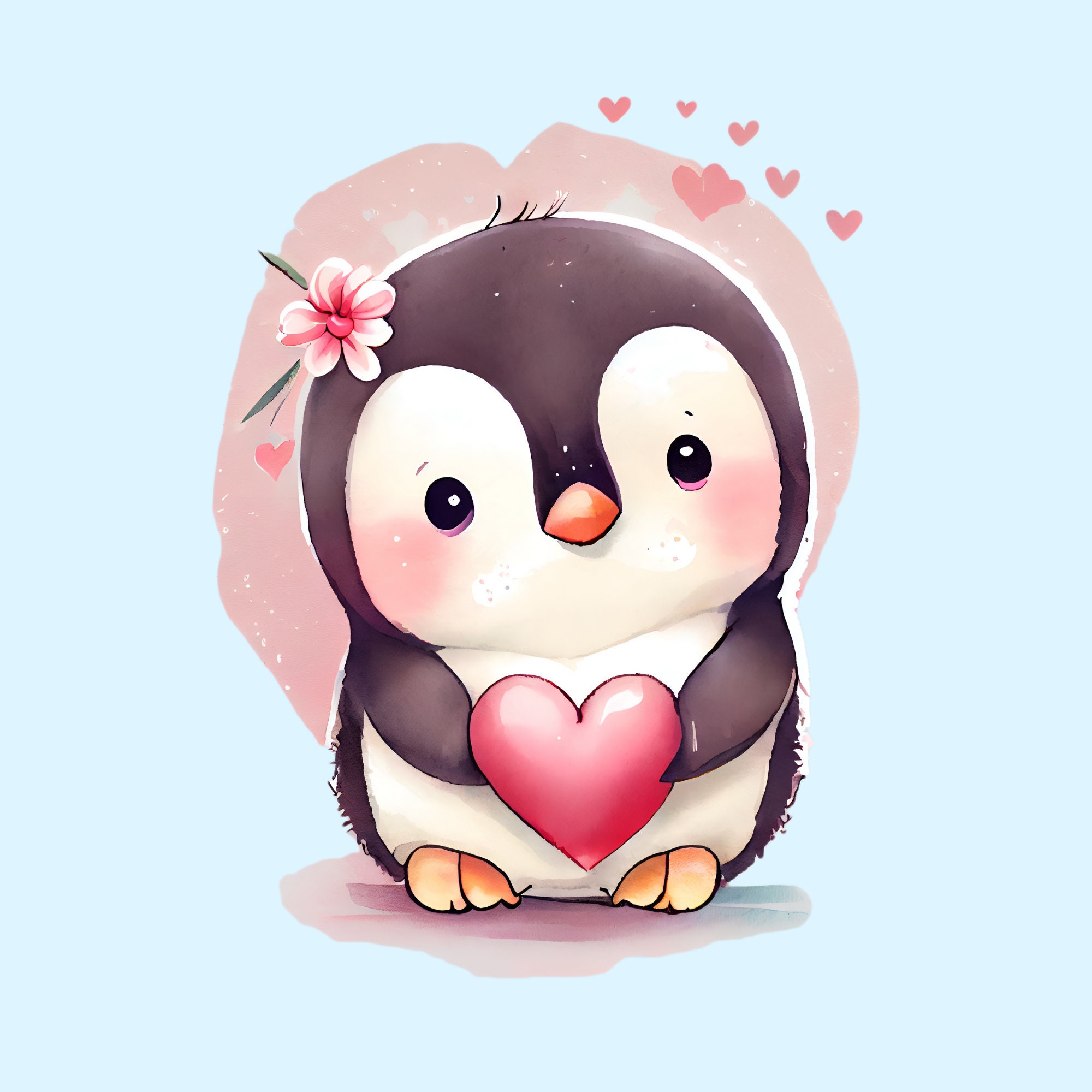 Cute Penguin High Resolution Valentine's Day PNG A Great Image for Your ...