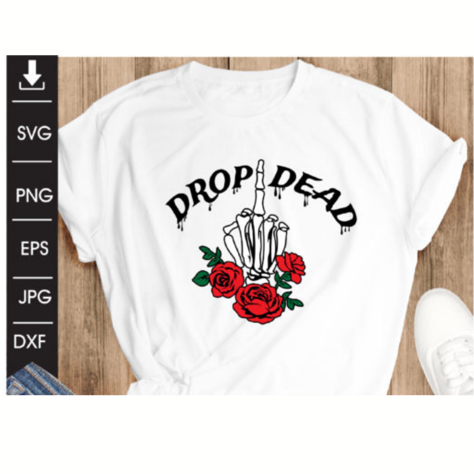 Drop Dead Svg ,bones Middle Finger Svg - Etsy Hong Kong