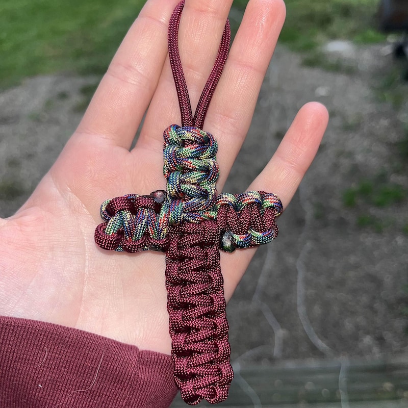 Cross Paracord Keychain - Etsy