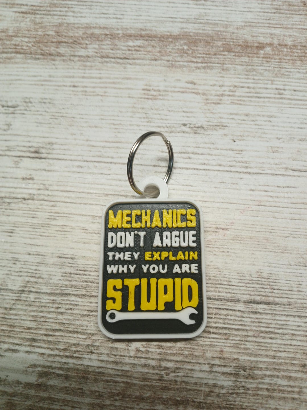 Mechanics Don't Argue Keyring | Keychain | 3d Printed | Pick Your ...
