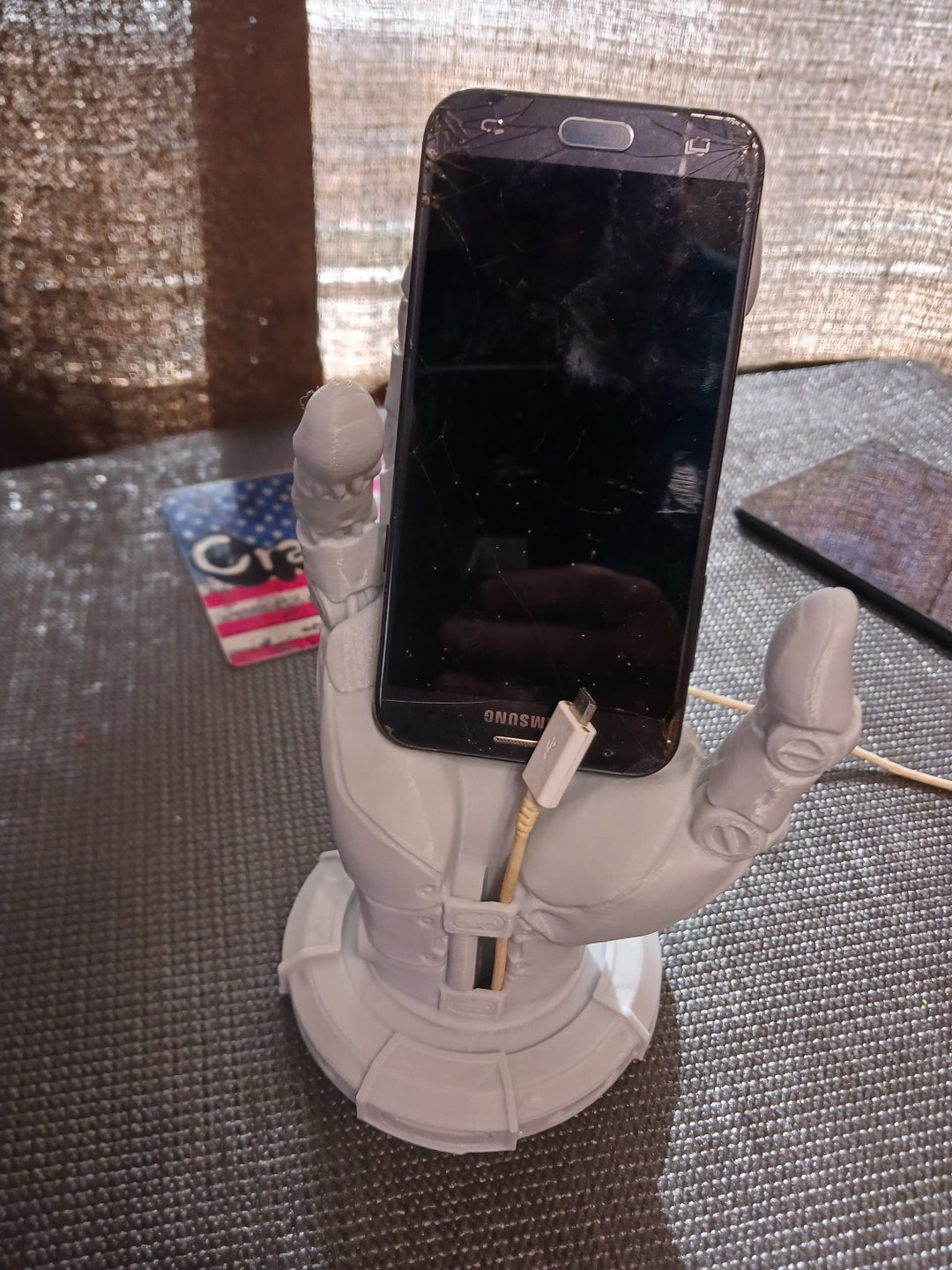 VETERAN MADE Robot Android Phone Tablet Holder Organizer Stand Desk ...