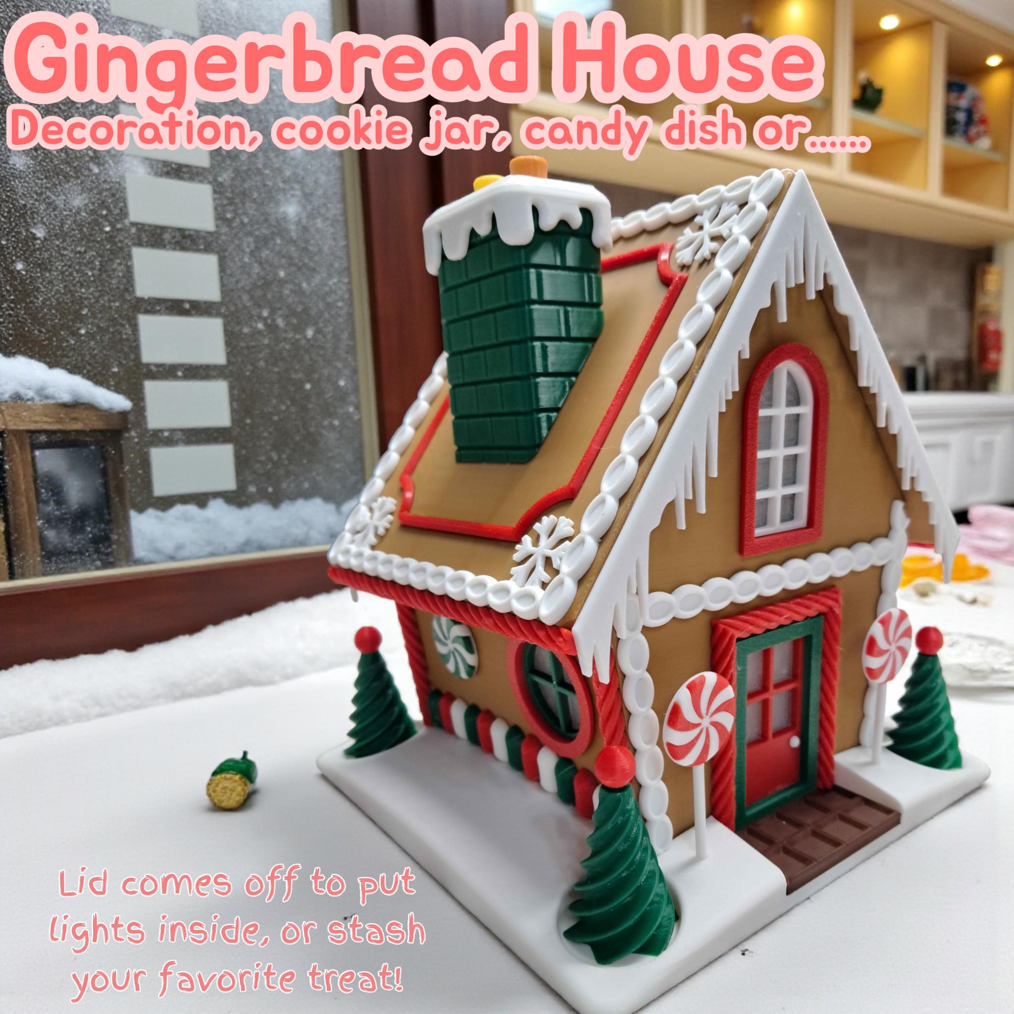 Gingerbread House Decoration, Cookie Jar, Candy Dish, Stash Container ...