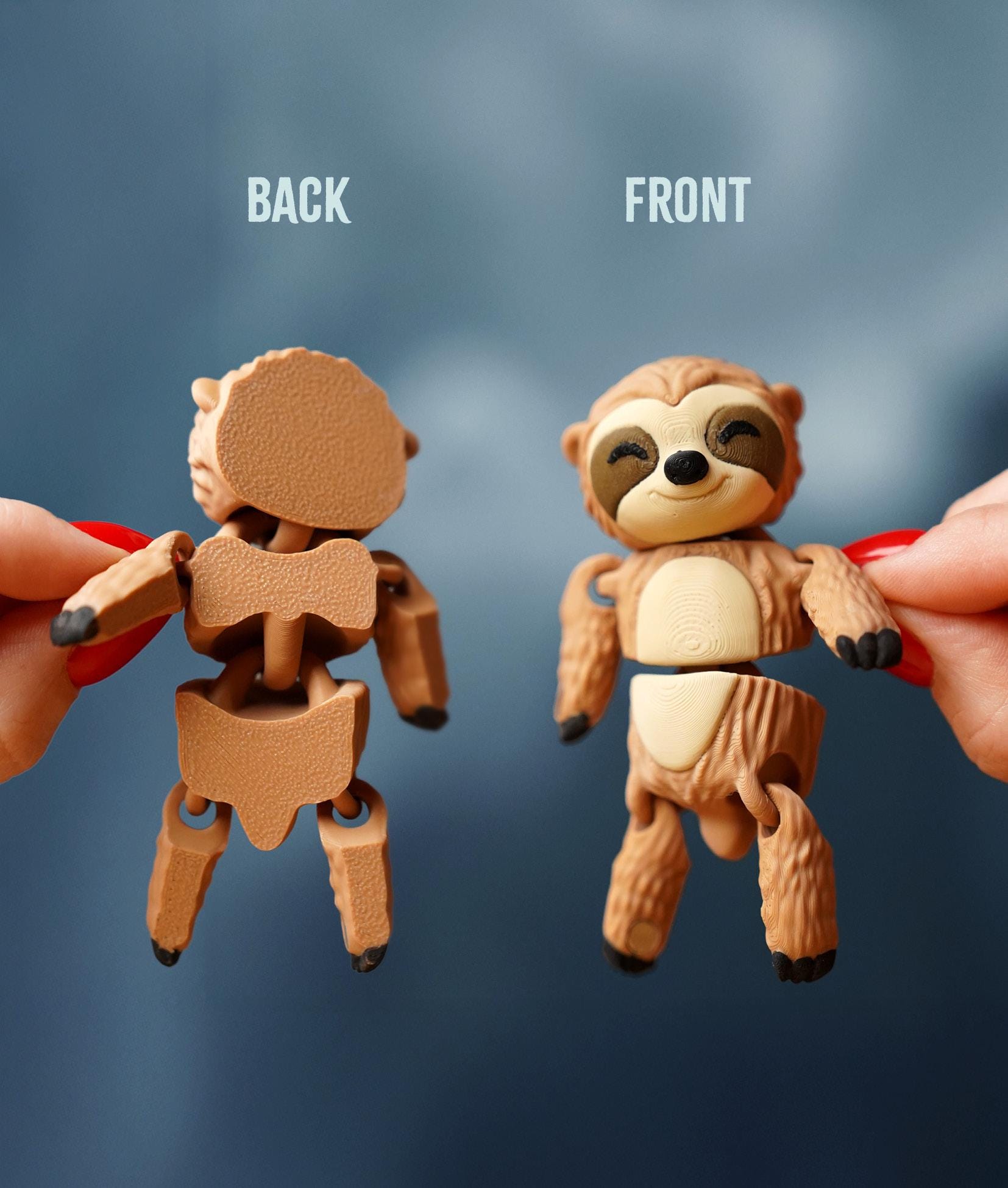 Flexi Sloth Set of 2 | With Key Chain, or Without | Customizable ...