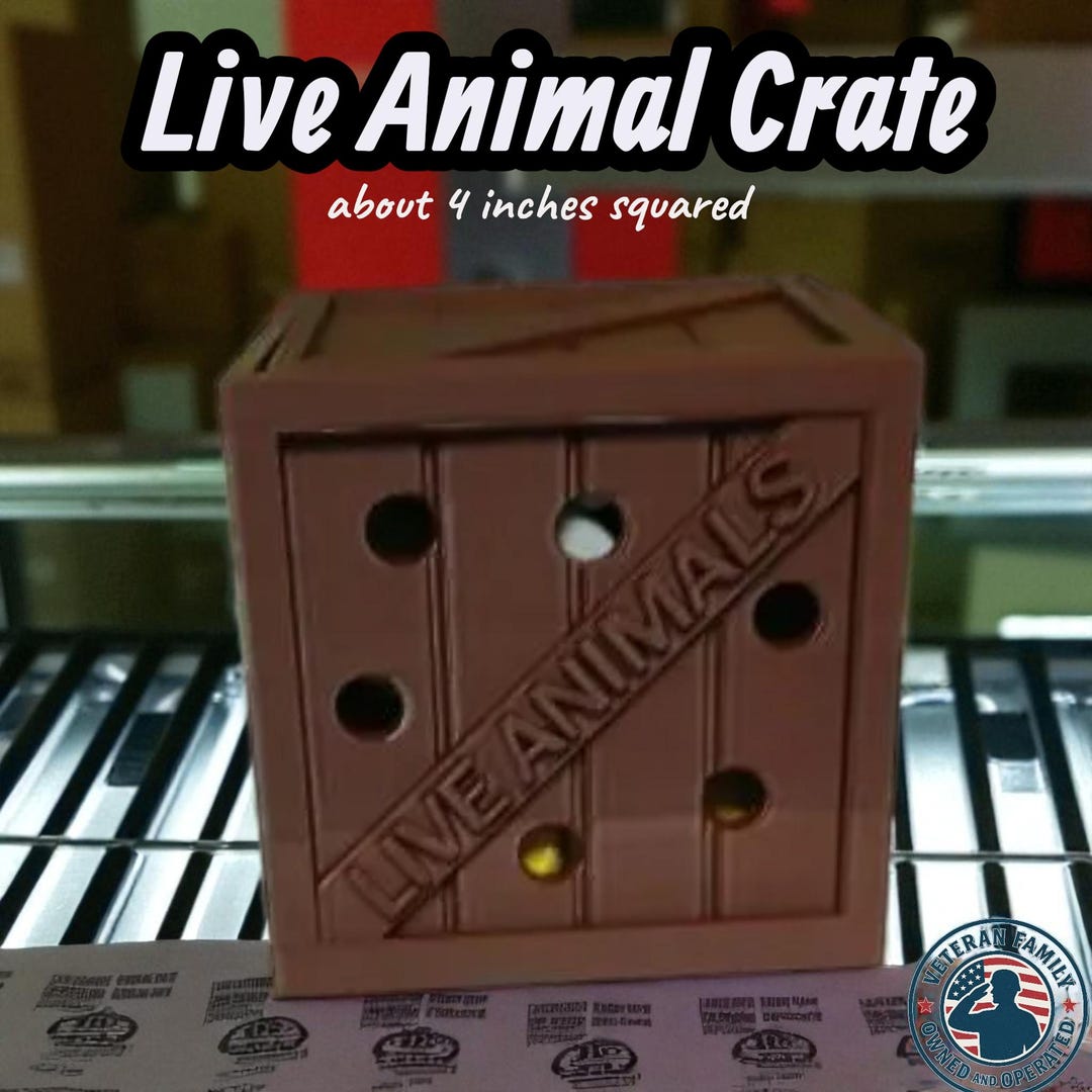 3D Printed Live Animal Crate: Removable Lid, Desk Organizer Veteran ...