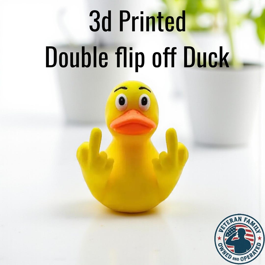 3D Printed Flipping off Duck - Adult Humor Veteran Made - Etsy