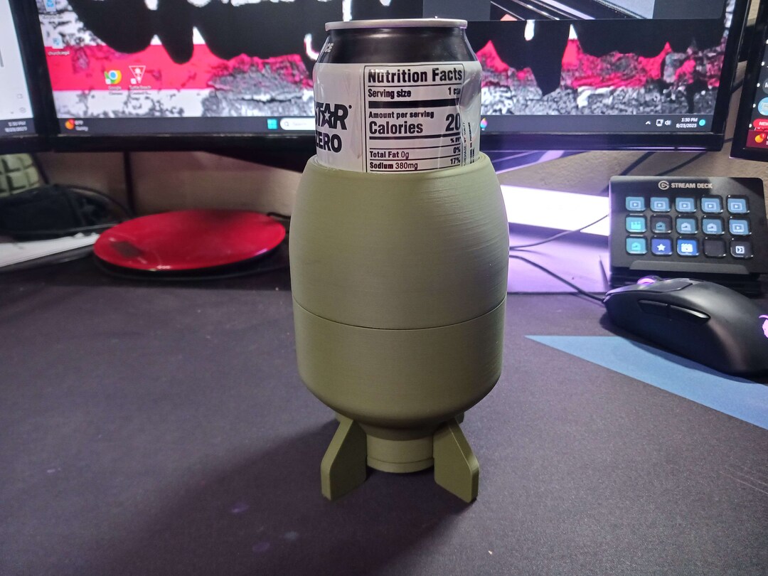 VETERAN MADE Fatboy Bomb Can Sleeve Fallout Nuke Missile Rocket 3d ...