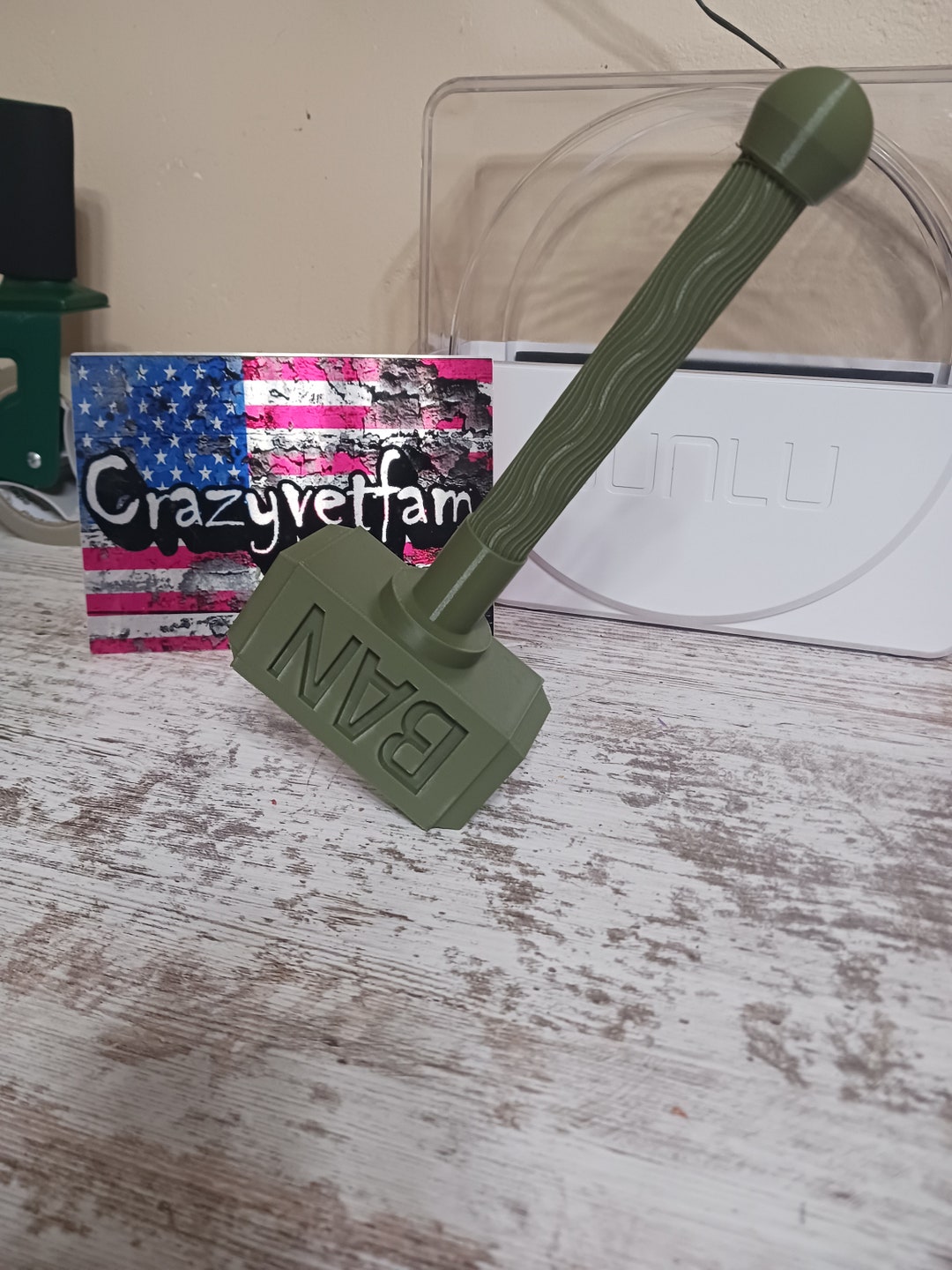 3D Printed Ban Hammer: Content Creator Desk Prop - Etsy
