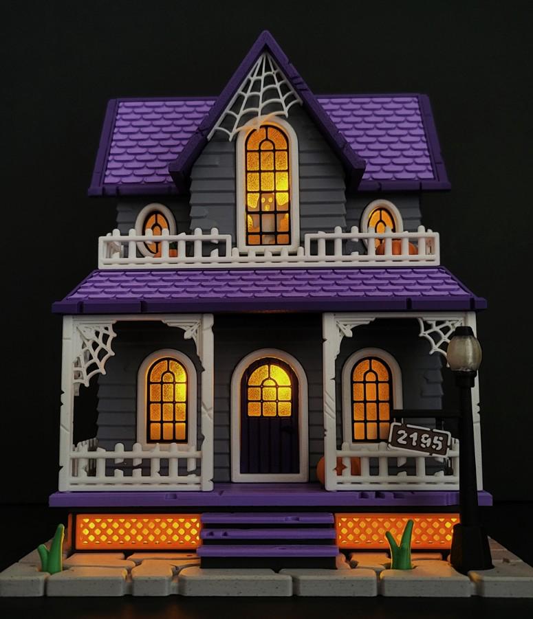 3D Printed Haunted House Diorama With LED Tealights - Customizable - Etsy