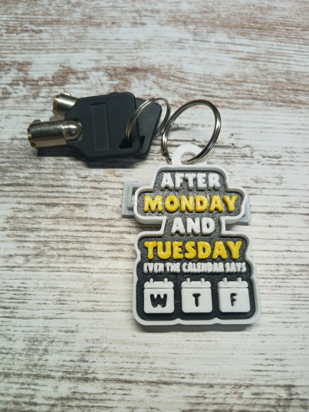 End of the Week Says WTF Keyring | Keychain | 3d Printed | Pick Your ...