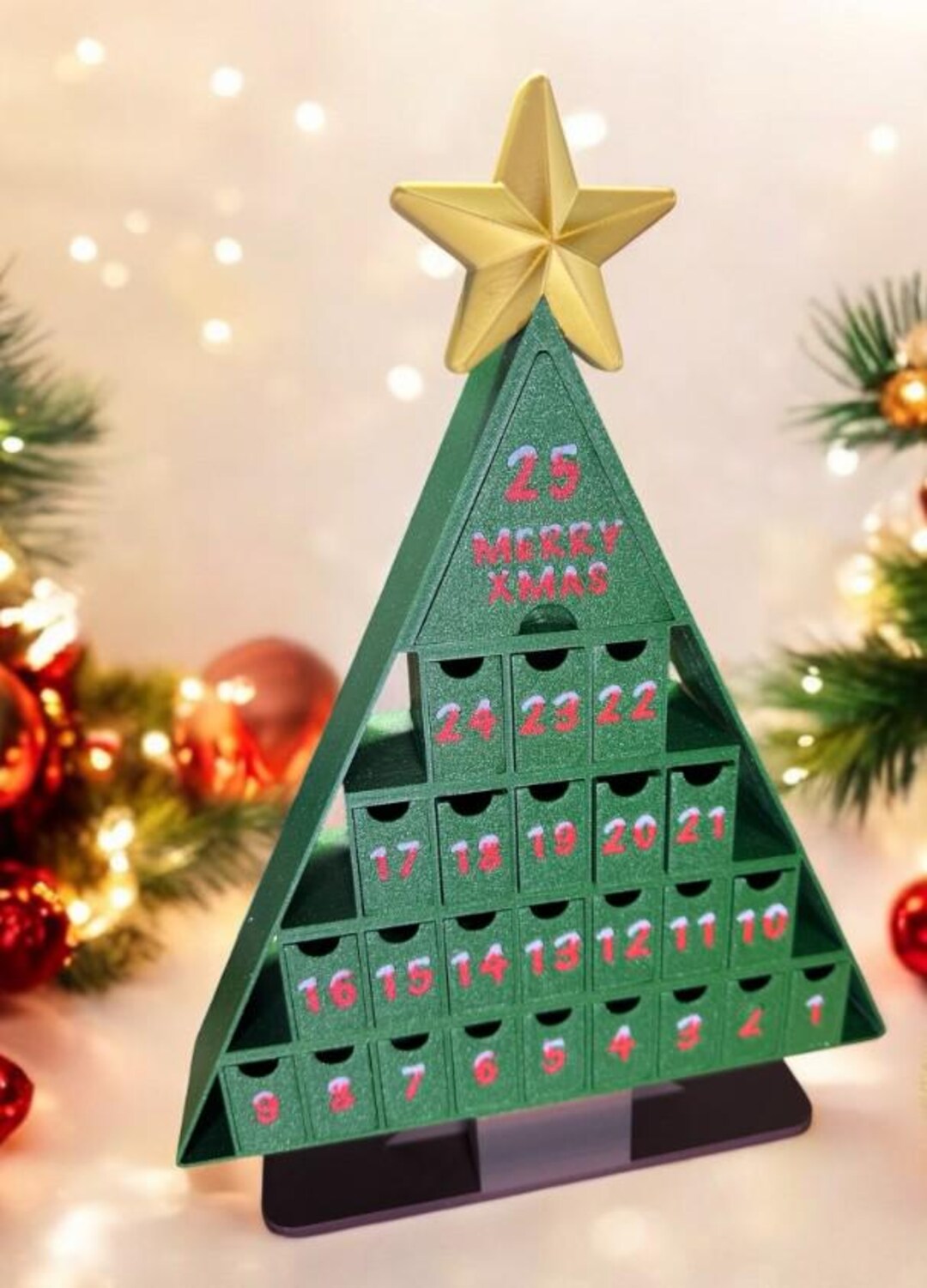 Christmas Advent Gift Box V2 | Customizable | Veteran Made - Etsy