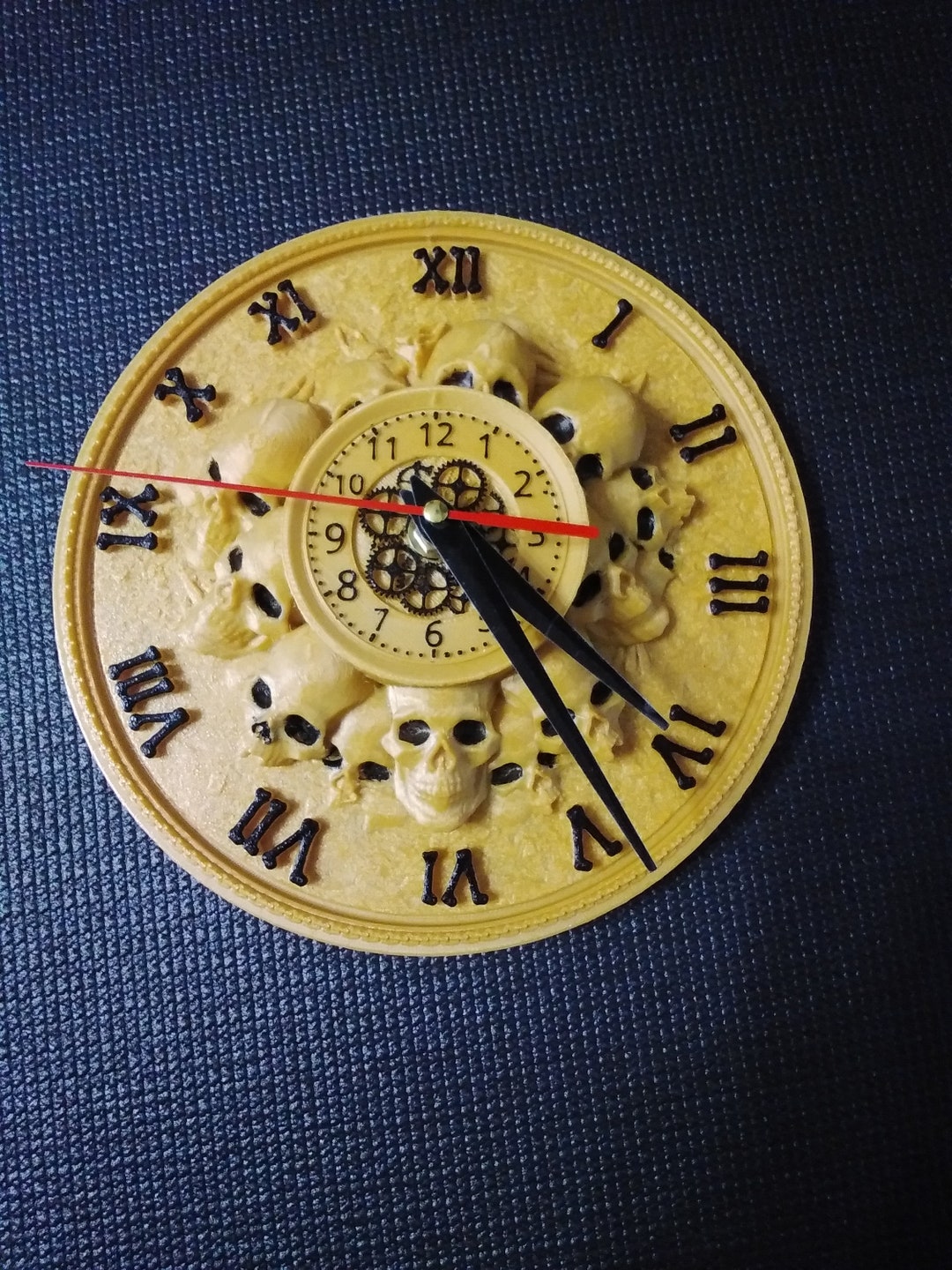 Skull Clock | VETERAN Made | Pick Your Color - Etsy