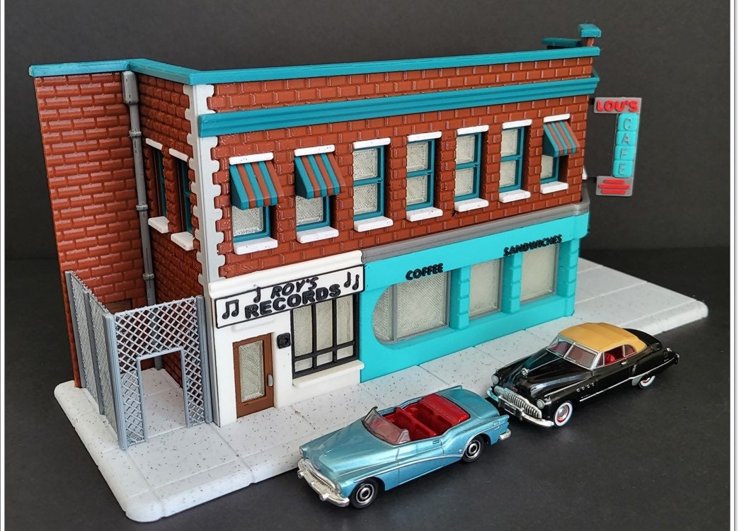 Cafe and Record Store Diorama | 1/64 Scale | VETERAN MADE | S Scale - Etsy
