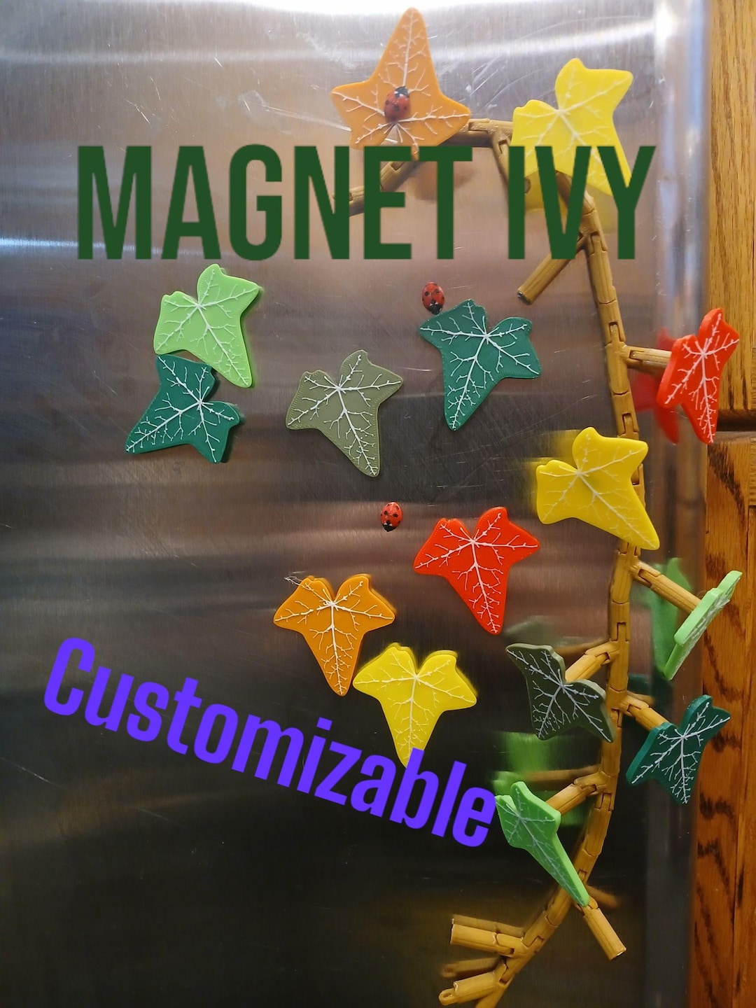 Customizable Ivy Leaf Magnet With Articulating Stem - Etsy