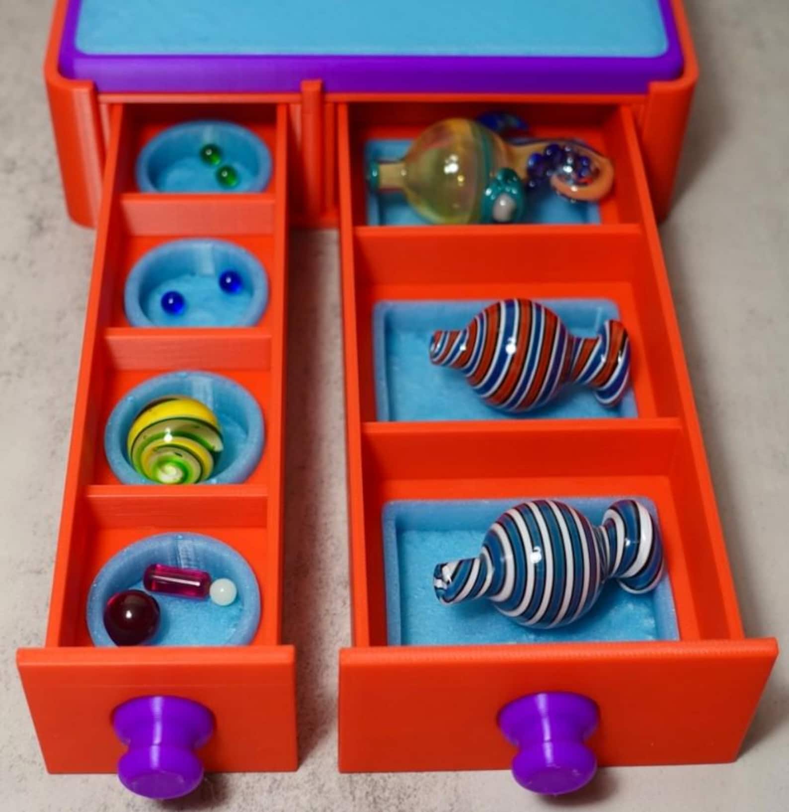 3D Printed Dab Station With Drawers: Customizable Concentrate Organizer ...