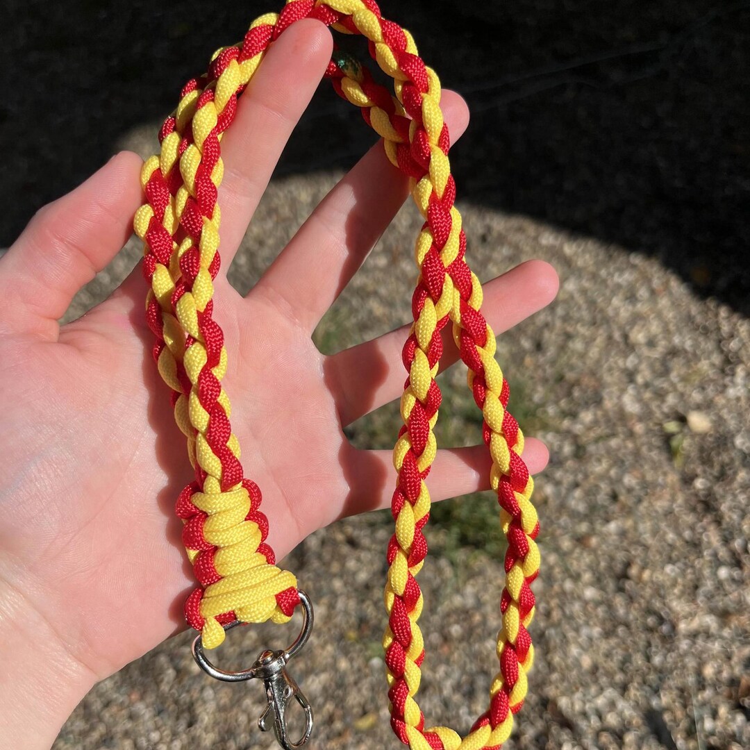 Paracord Layndard| 4straind Braid Lanyard| Paracord | Laynard - Etsy