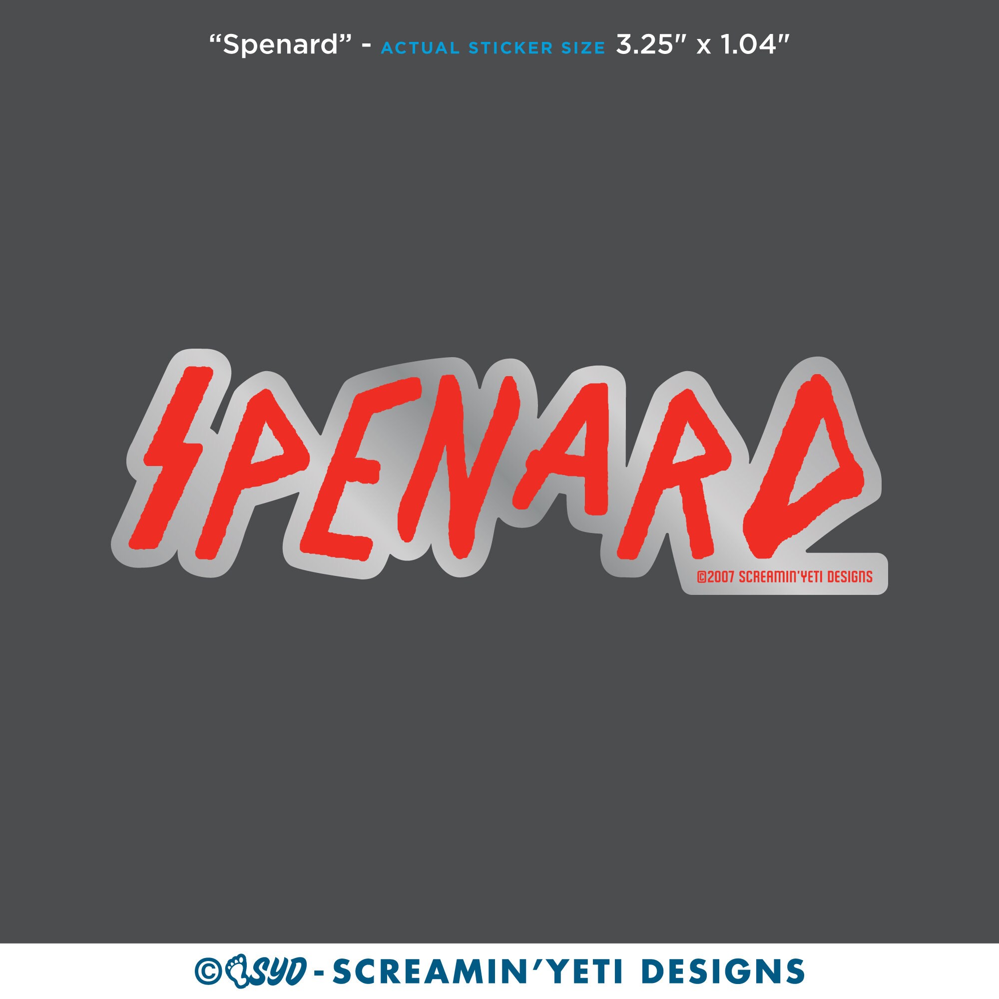 Spenard - Metallic - Digital Die-cut Sticker, Printed on Metallic ...