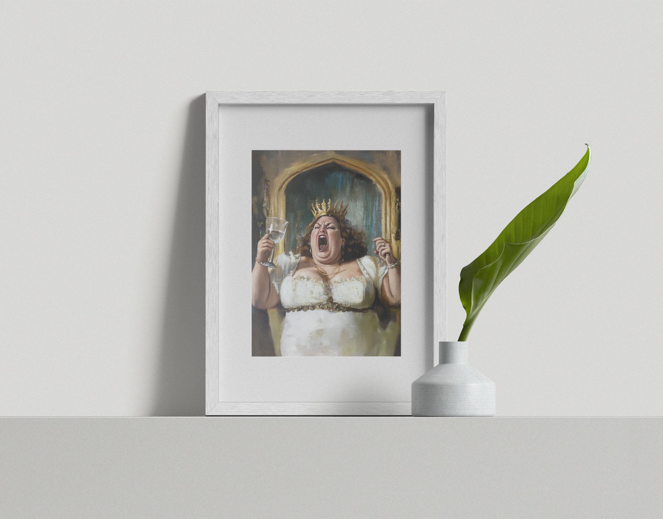 Fat Lady Portrait, Magical School Printable Wall Art, Digital Wizarding ...