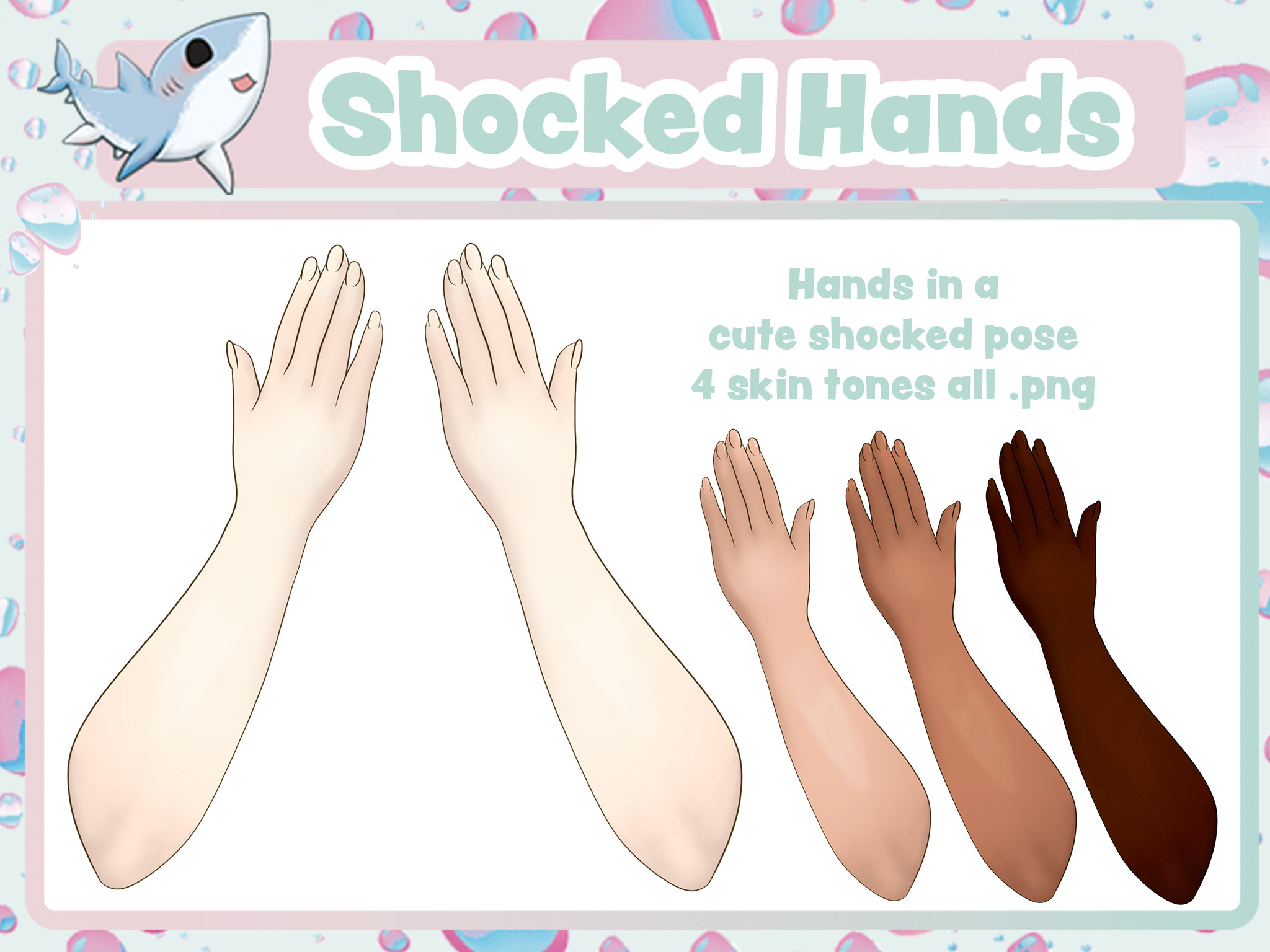 Shocked Hands | V-tube Asset - Etsy