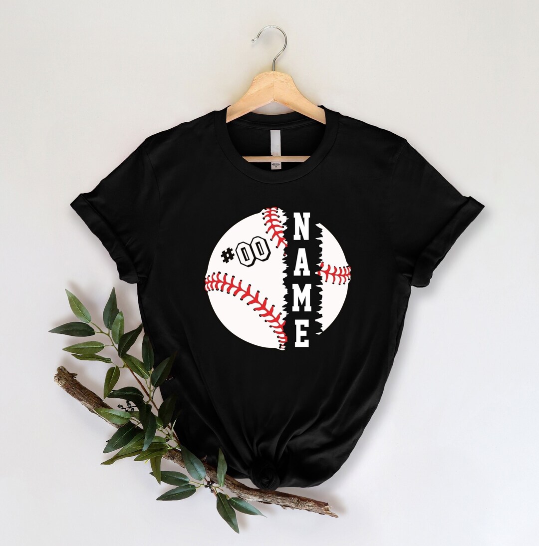 Personalized Baseball Shirt, Custom Baseball T-shirt, Cute Baseball ...
