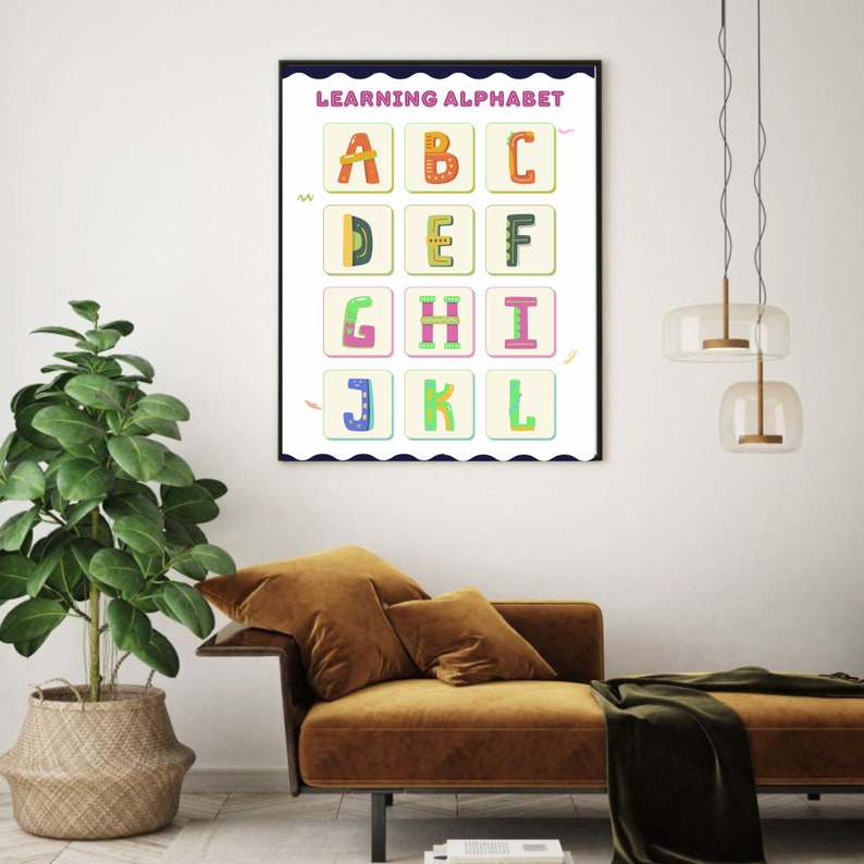 Kids A-Z Poster Alphabet Learning Poster Children Colorful - Etsy