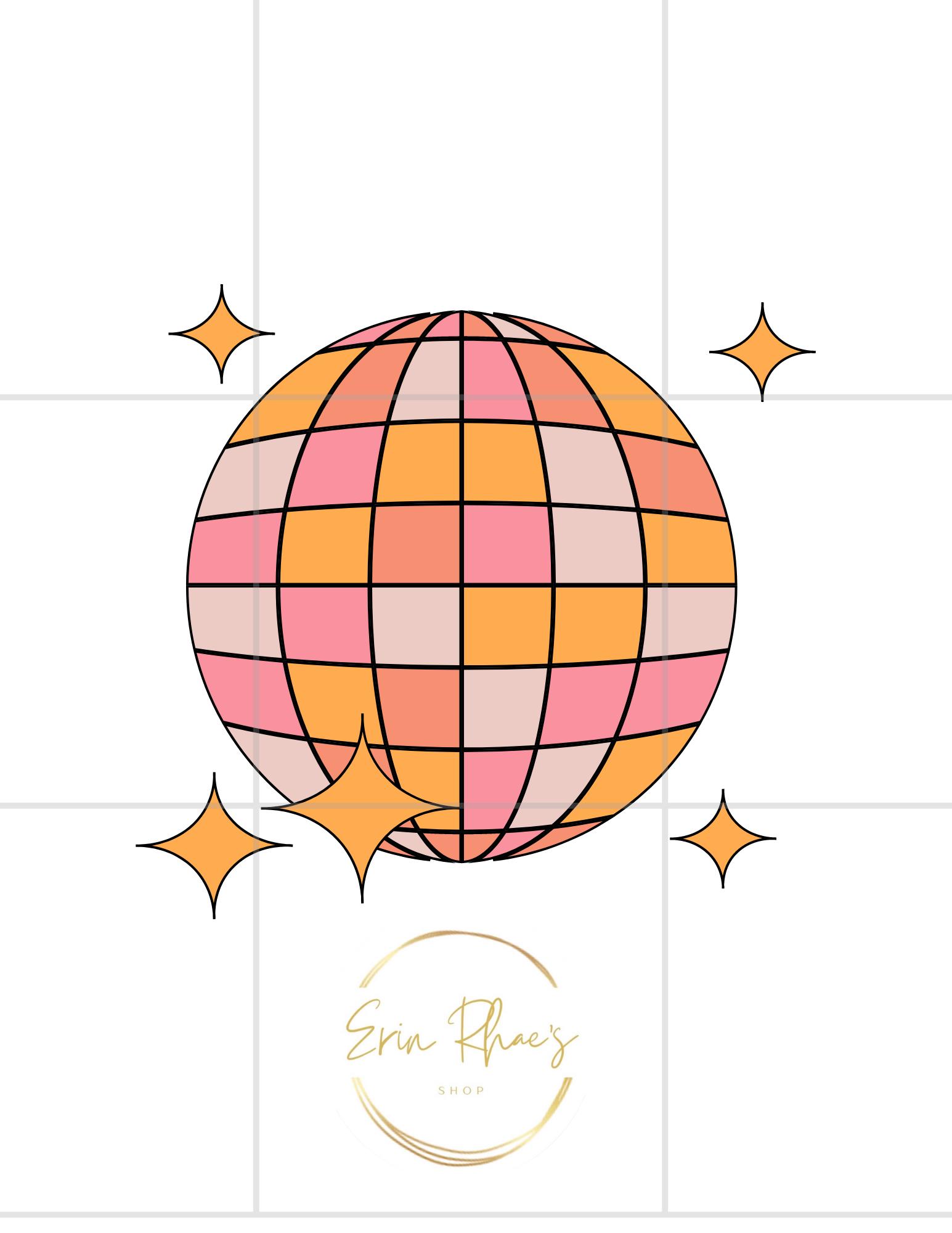 Pink and Orange Disco Ball - Etsy