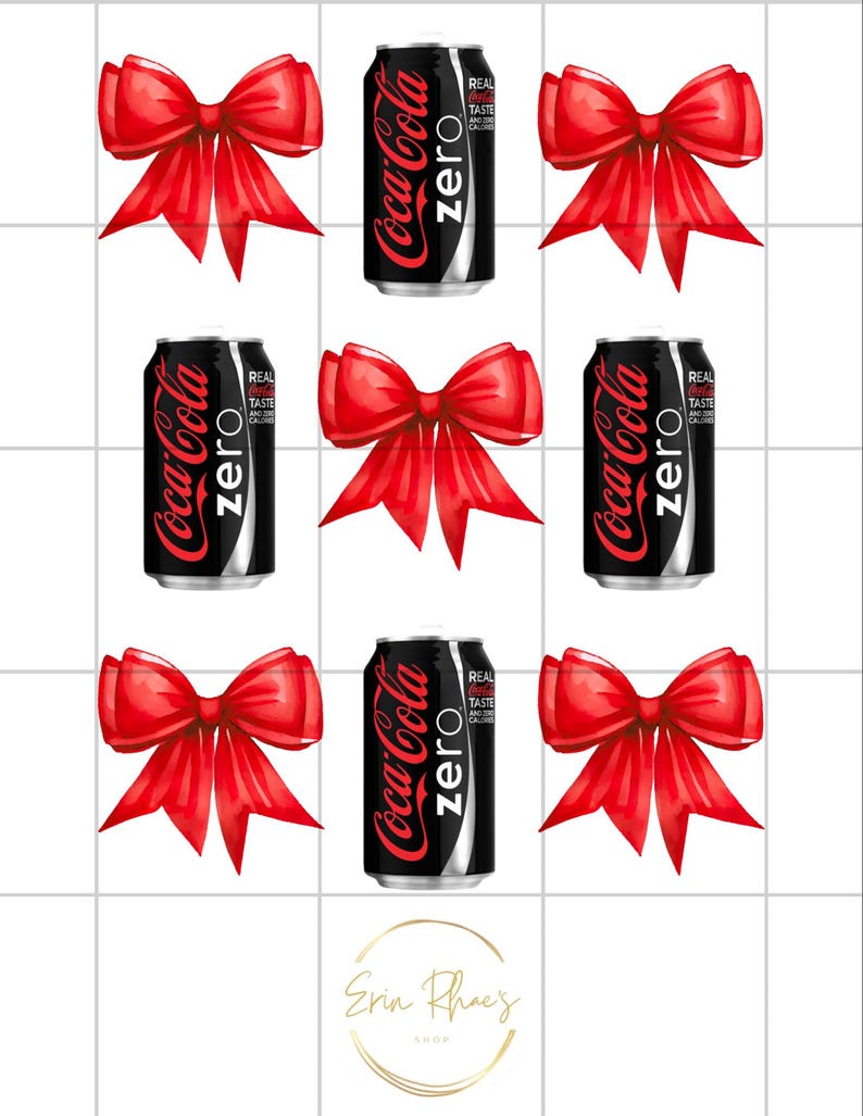 Coke Zero Bow Png - Etsy