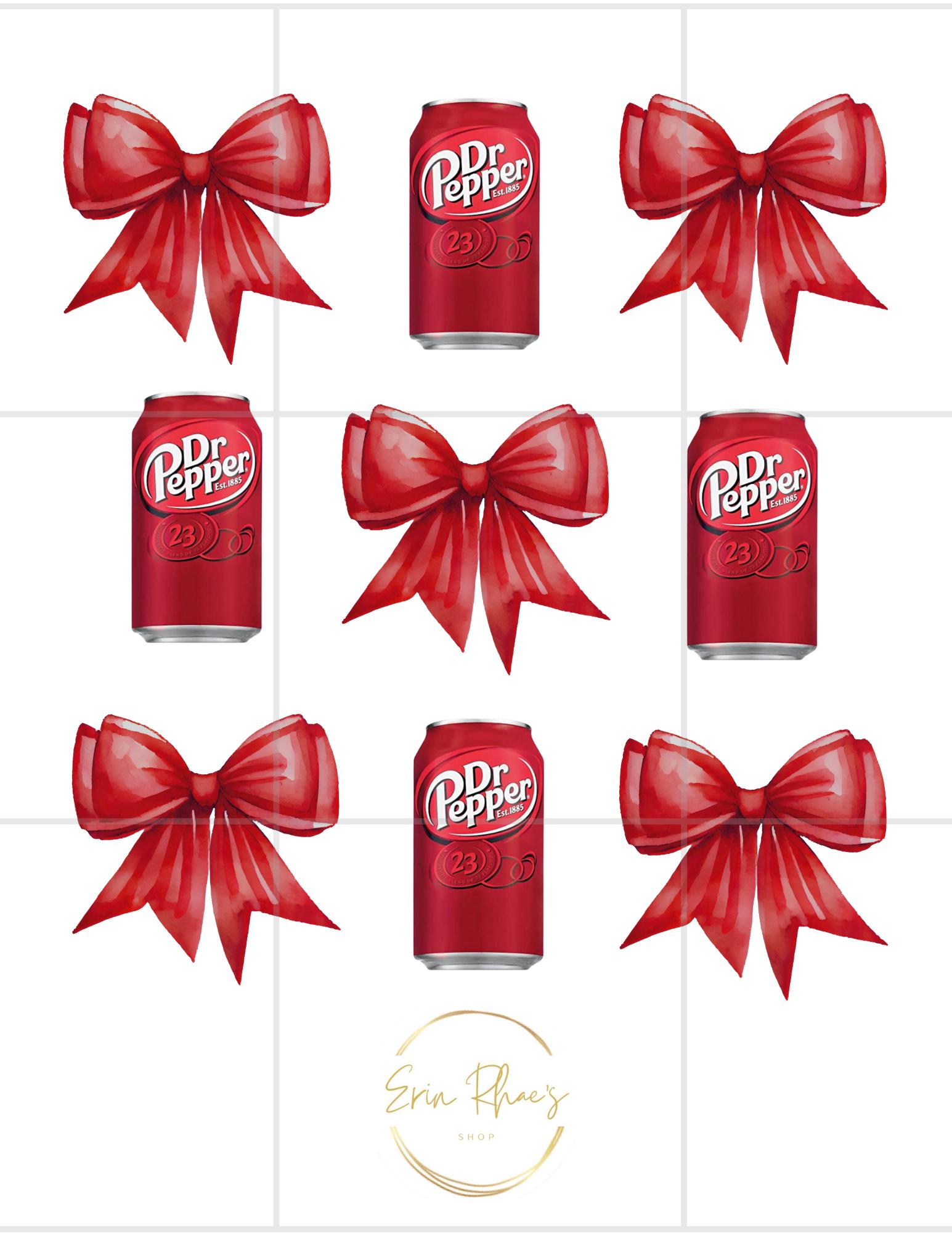 Dr Pepper Bow PNG - Etsy