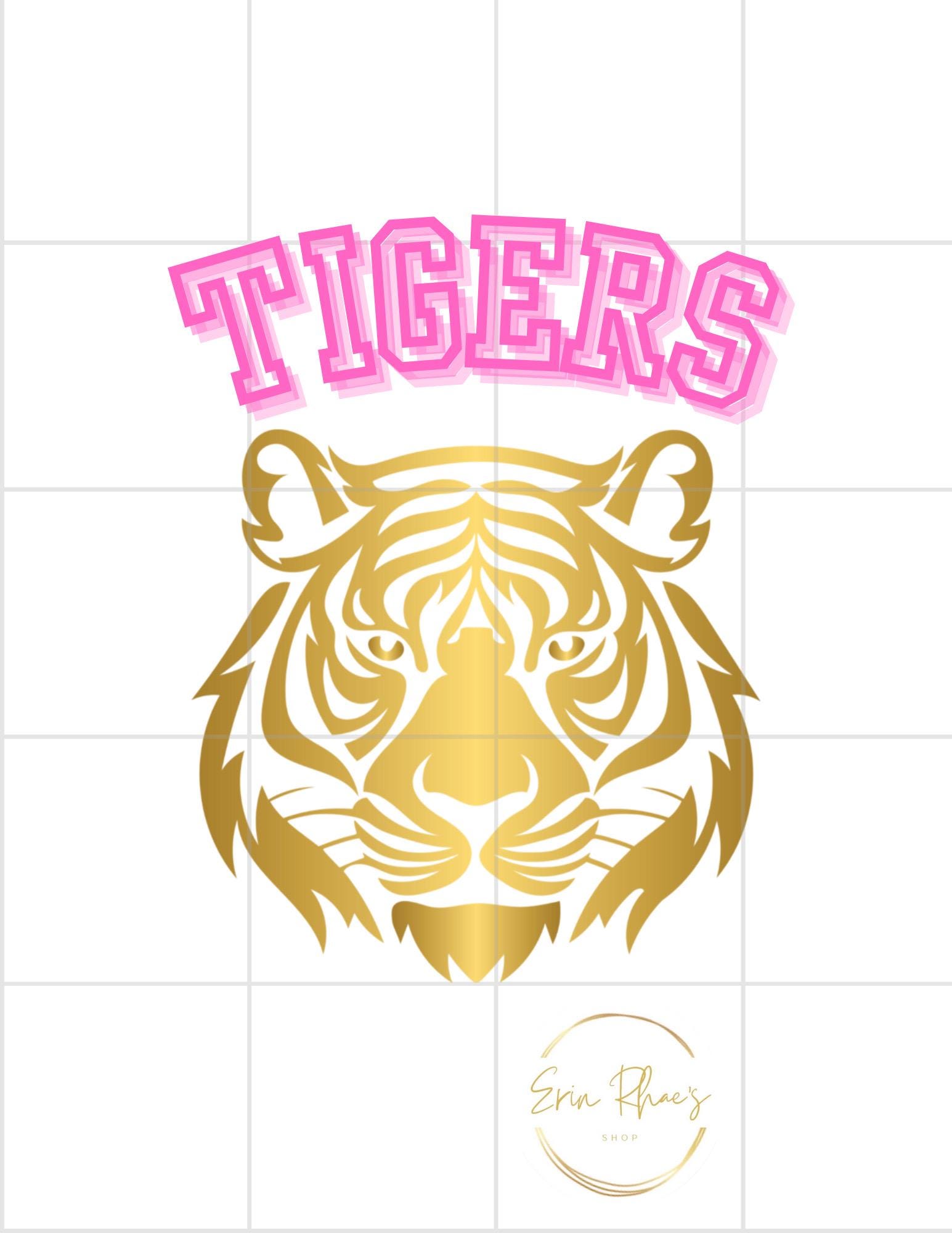 Pink and Gold Tiger PNG - Etsy