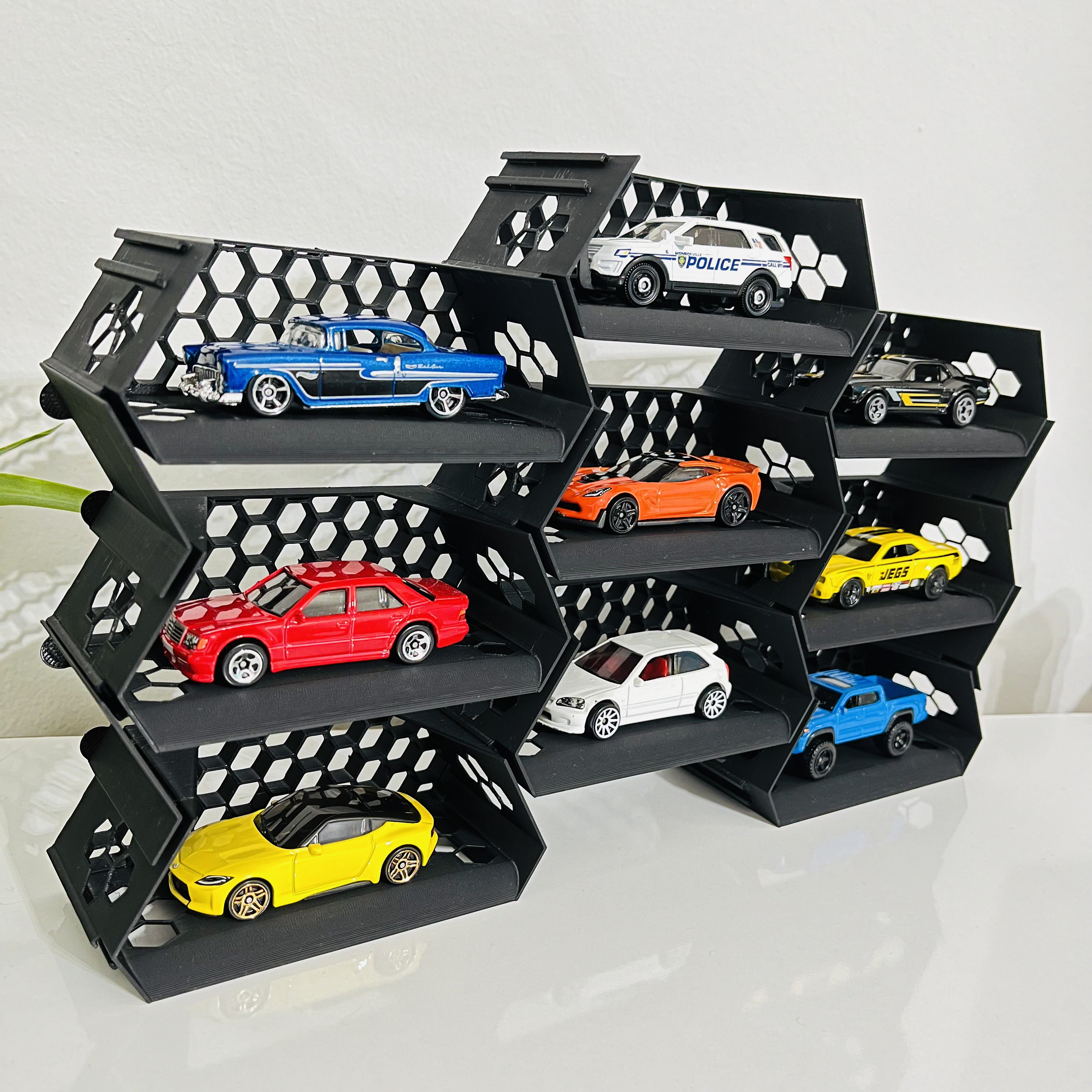 1:64 Toy Car Wall Shelf for 100 Cars Hot Wheels Matchbox Display Car ...