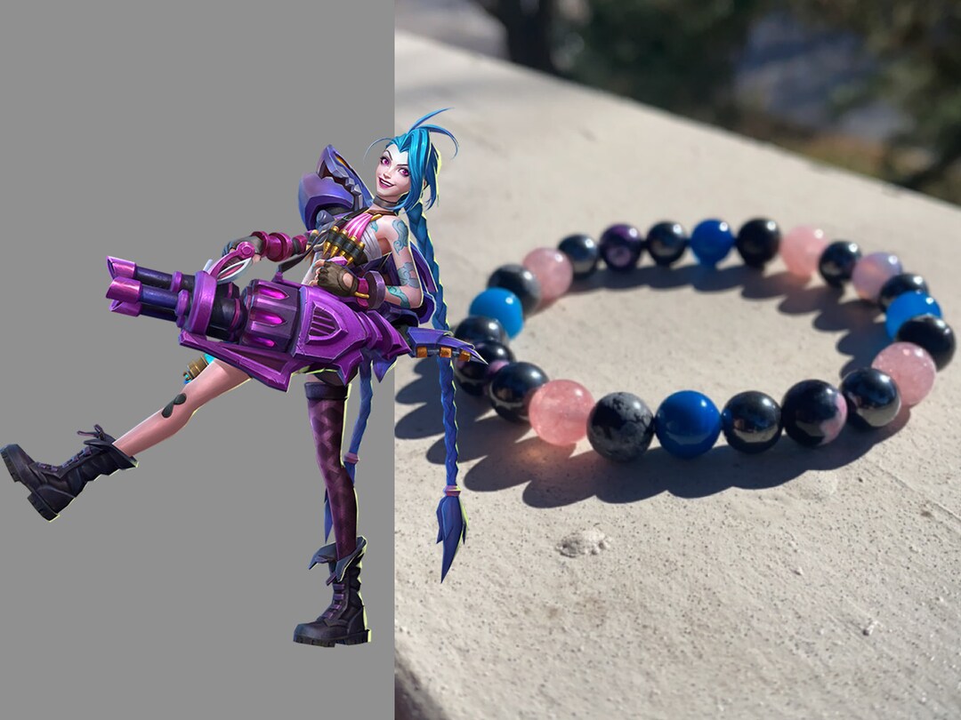 Jinx League of Legends Real Crystal Bead Bracelet - Etsy