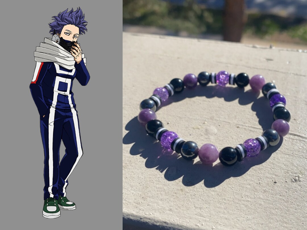 Shinso BNHA Real Crystal Bead Bracelet - Etsy