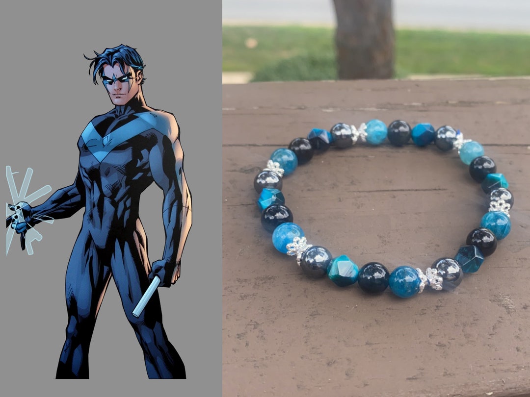 Nightwing Real Crystal Bead Bracelet - Etsy