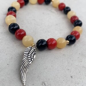 Hawks - UPDATED - Real Crystal Bead Bracelet - Etsy